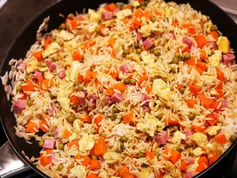 Step by step recipe: Rice three delights. - Lucas Eating - Food Blog