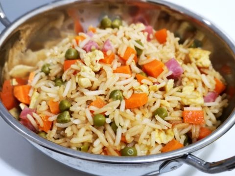 Step by step recipe: Rice three delights. - Lucas Eating - Food Blog