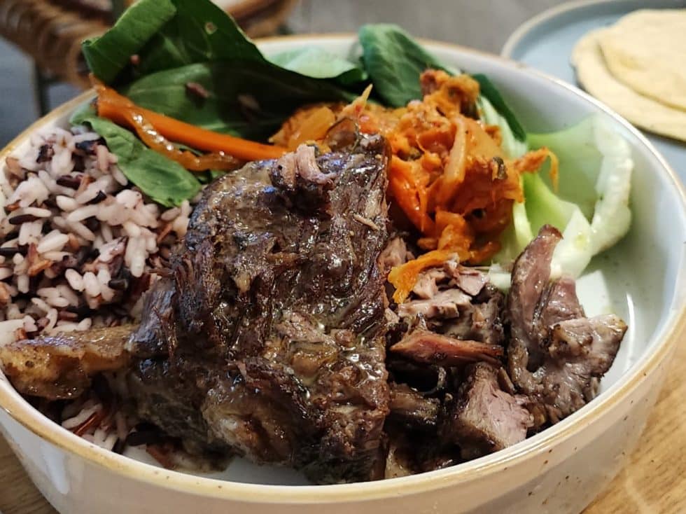 Roasted iberico pork secreto. Finger-licking good recipe!